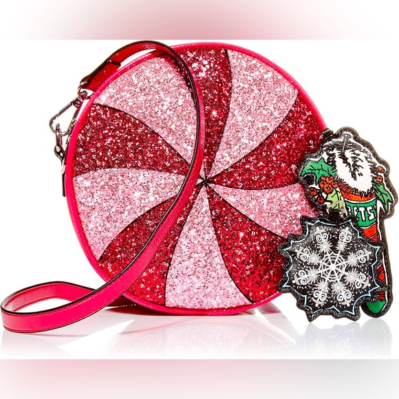 Betsey Johnson | Bags | Betsey Johnson Kitsch Pink Glitter Peppermint ...